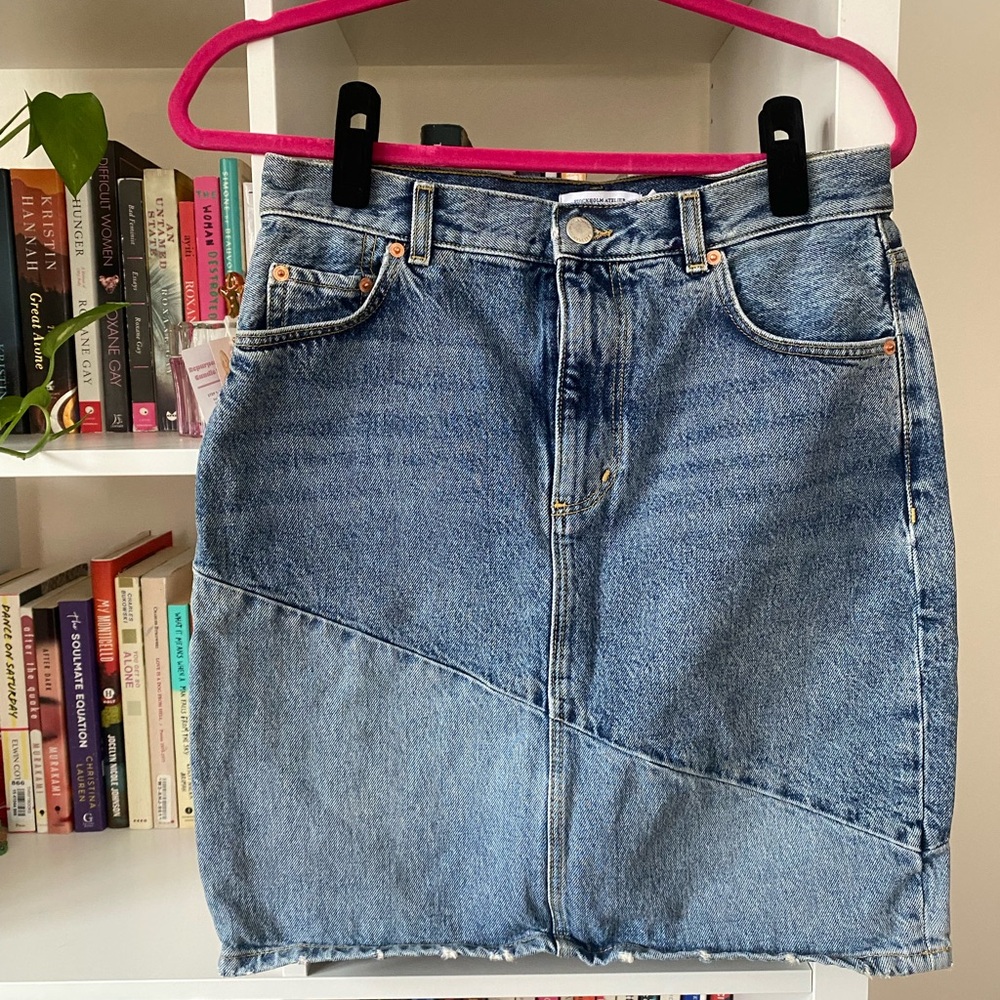 Cos Two-Tone Denim Mini Skirt - Gem
